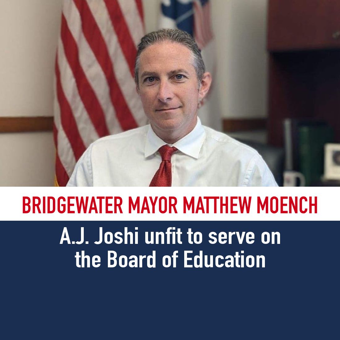 A.J. Joshi is unfit to serve on the Board of Education.
